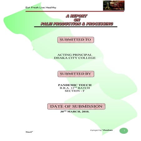 Palm production & processing | DOC