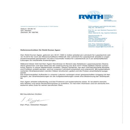 Reference Letter | PDF