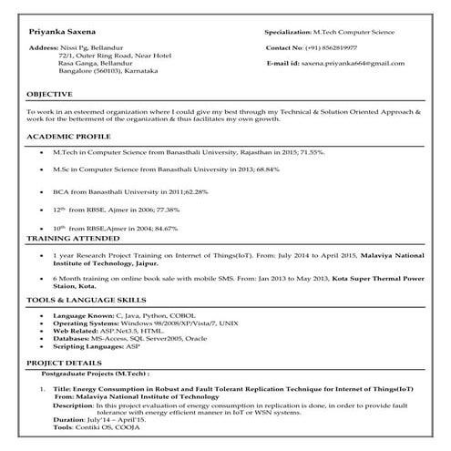 Priyanka Resume | PDF