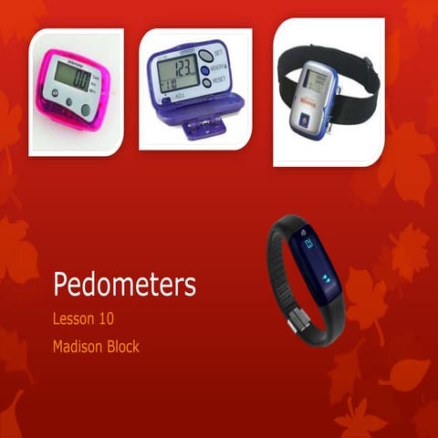 Pedometers (1) | PPTX | Walking | Sports
