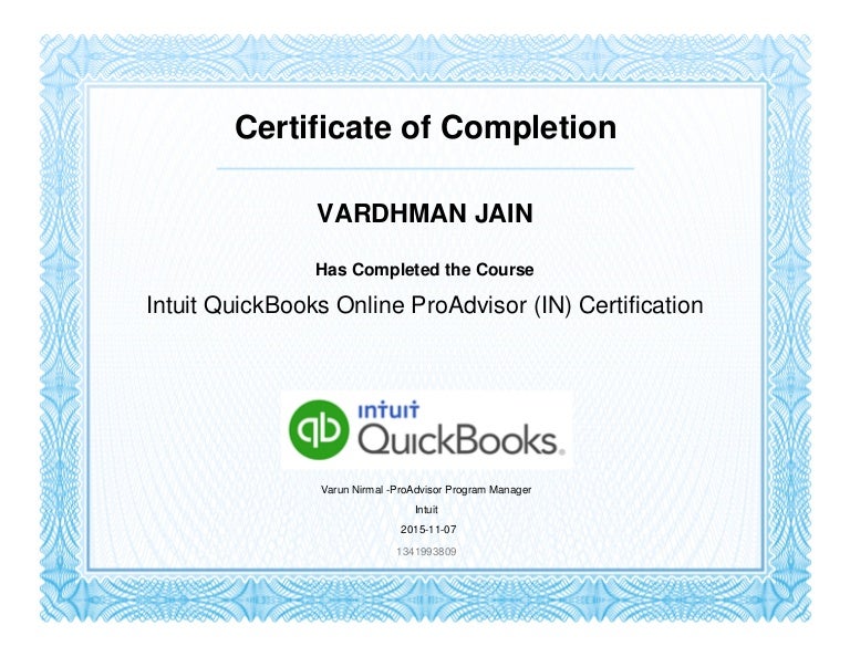Intuit QuickBooks Online ProAdvisor (IN) Certification