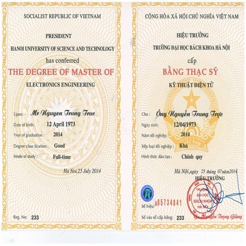 Master Degree - Electronic Engineering | PDF