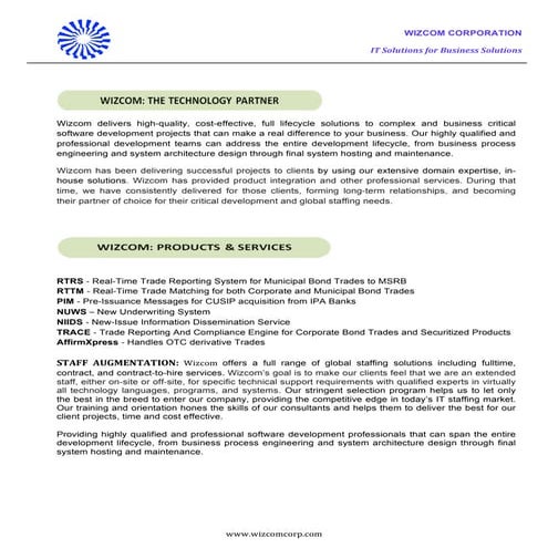 Wizcom Pamphlet | PDF