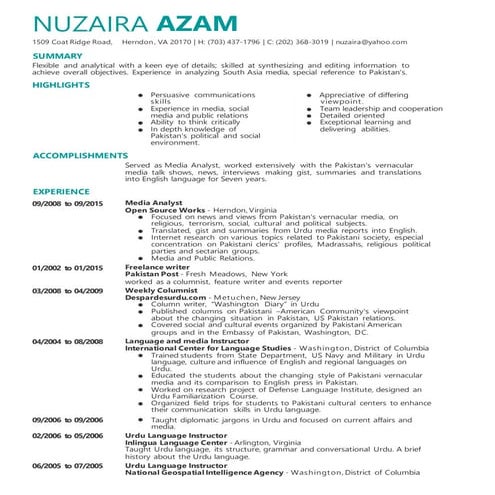 Resume William H. H. | DOCX