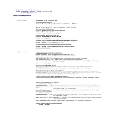 Resume' of Michael A Cafferky | DOCX