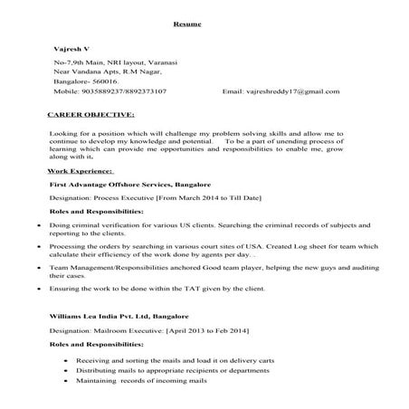 Resume-Vajresh-3 (2) | PDF
