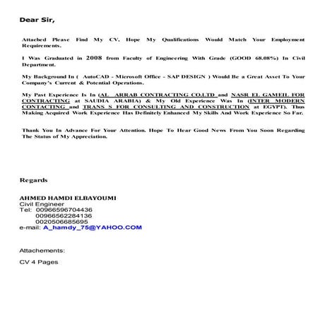 ENG - AHMED' CV | PDF