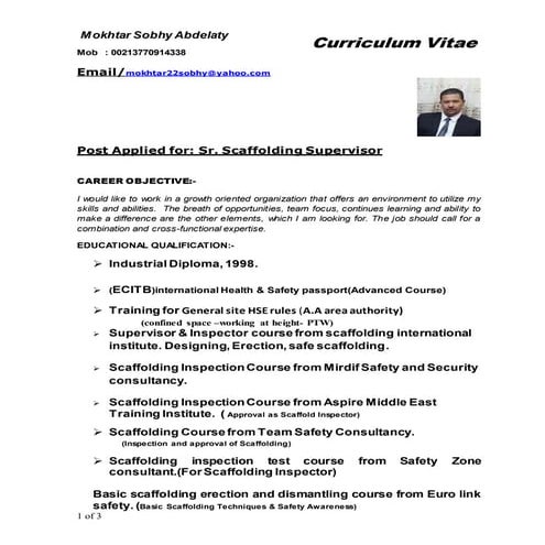 Jasvir cv scaffolding Inspector | DOCX