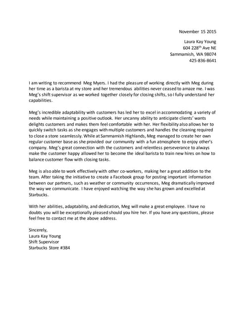 Refernece Letter Carey Mcgregor | PDF