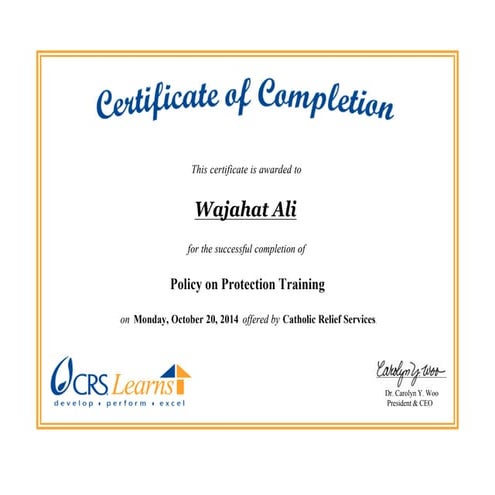 CustomCertificate-Protection of Childerns | PDF