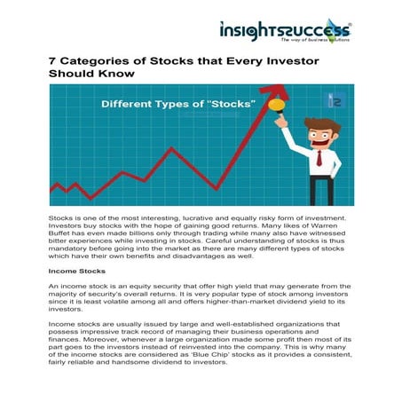 7 Categories of Stocks that Every Investor Should Know.pdf | Stocks and ...