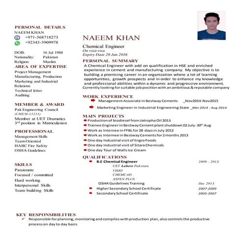 chemist cv | DOCX