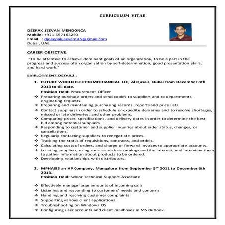 Deepak - CURRICULUM VITAE | DOCX