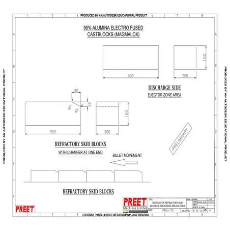 SKETCH FOR REFRACTORY SKID BLOCKS | PDF