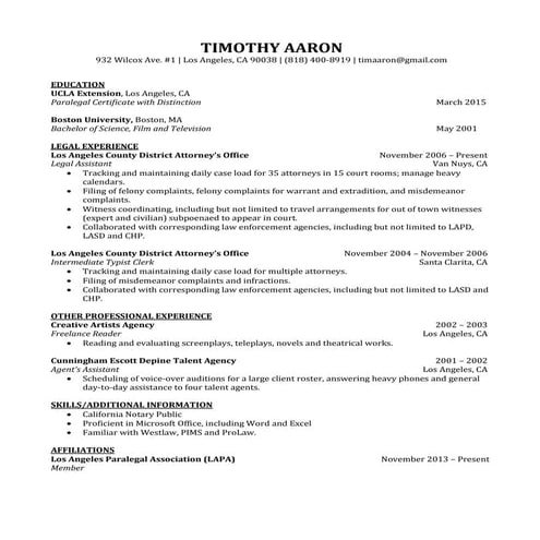 Timothy Aaron presentations