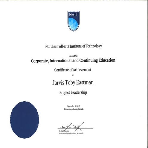 NAIT _ Project Leadership Certification | PDF