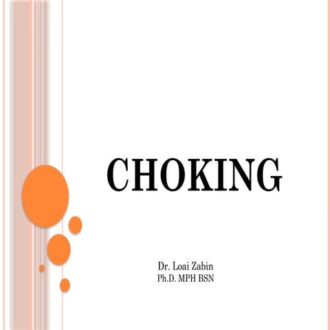 Chocking Presentation - Arabic Language. | PPTX