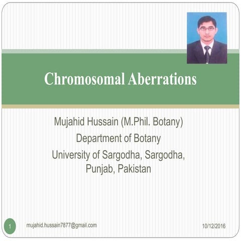 Chromosomal aberrations | PPTX
