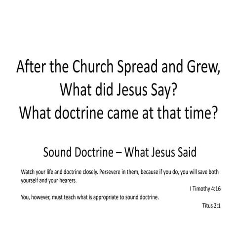 7 Churches Doctrine | PPTX