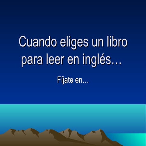 Qué clase de libro te gustaría leer | DOC