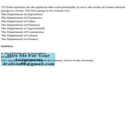 7) Client agencies are the agencies that exist principally to serve .pdf