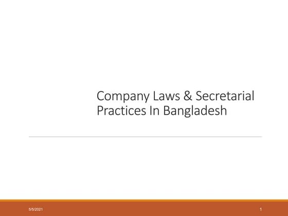 Company formation of Bangladesh | PPT
