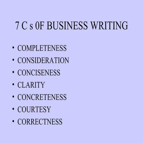 7cs | PPT | Business | Business and Finance