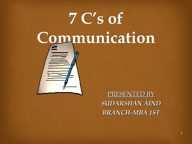 7 c's of communication | PPTX