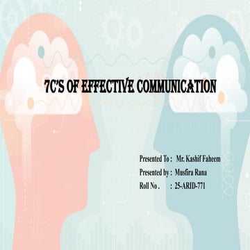 7c’s Of Effective Communication.pptx presentation | PPTX
