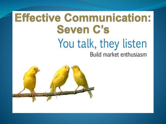 7 c's of communication | PPT