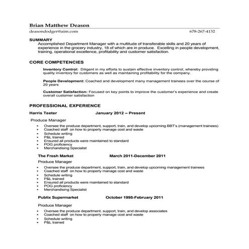 Brian's Resume | DOC