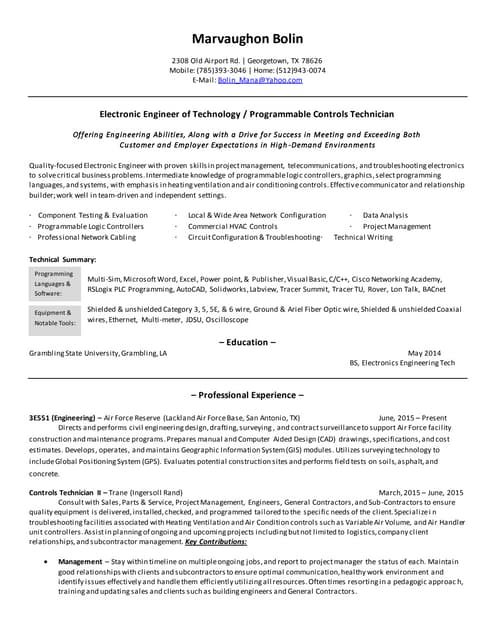 Marvaughons Non Technical Resume | PDF