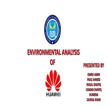 ENVIRONMENTAL ANALYSIS OF HUAWEI | PPTX