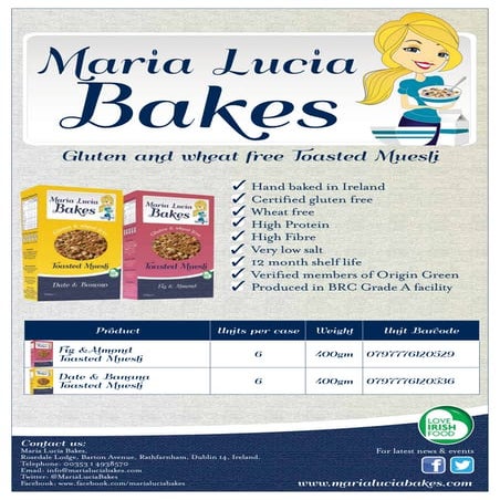Maria Lucia A4 Toasted Muesli spec sheet LR | PDF