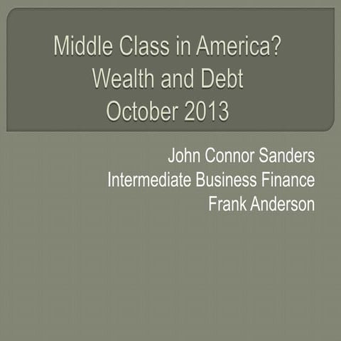 Middle Class in America | PPTX