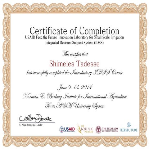 SWAT_Training_Certificate_Shimeles | PPT