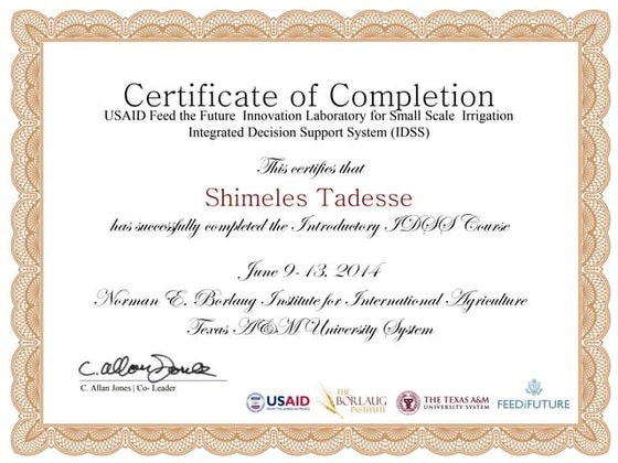 GHG Database Cretion Training Certificate | PDF