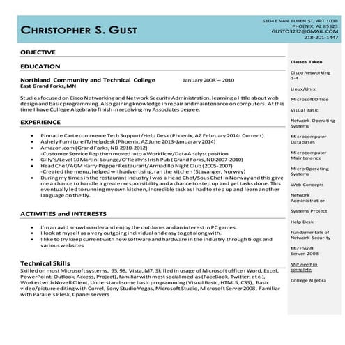 Resume Christopher S Gust | DOCX