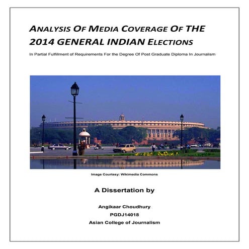 Dissertation - Analysis of Media Coverage of 2014 Elections | PDF