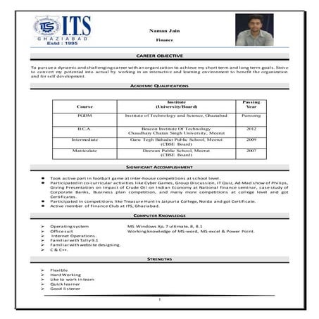 Resume official 2016 | DOCX