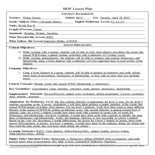 LessonPlan.Final | PDF