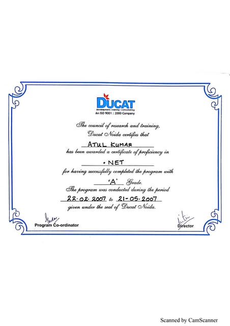 OCA Certificate | PDF