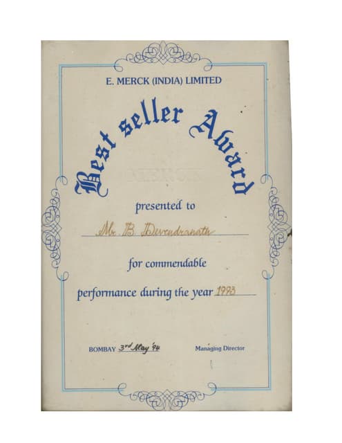 Merck Surprise Award | PDF