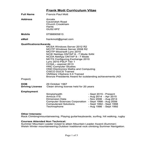 Fred bovyresume@2 | PDF