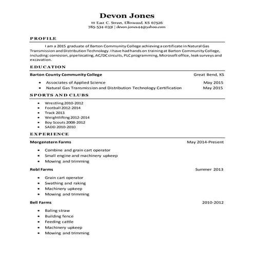 Devon Jones Resume | DOCX