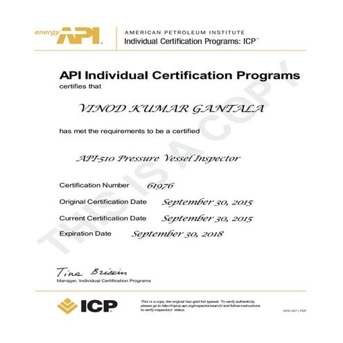 API-510 Qualification | PDF