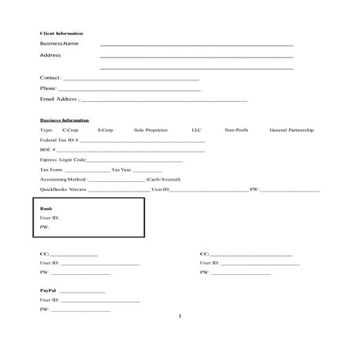 Client Intake Form 2015 with outline | PDF