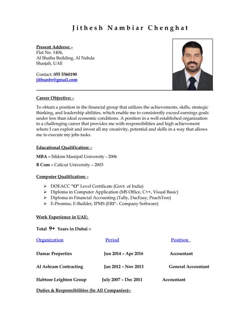 Zaid CV | DOC | Business Accounting & Finance | Business
