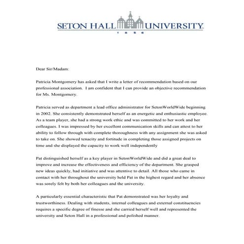 Letter of recommendation PD | PDF