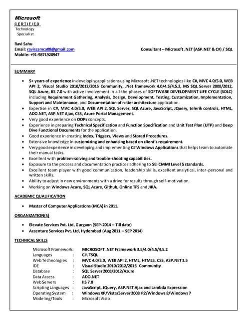 Ravi Sahu Profile Pdf
